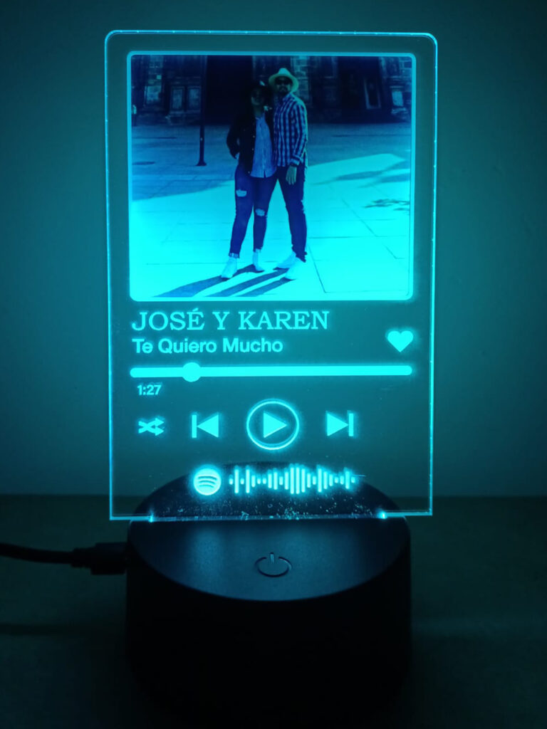 Lámpara Led Personalizada De Spotify Con Foto Impresa – Eureka Digital